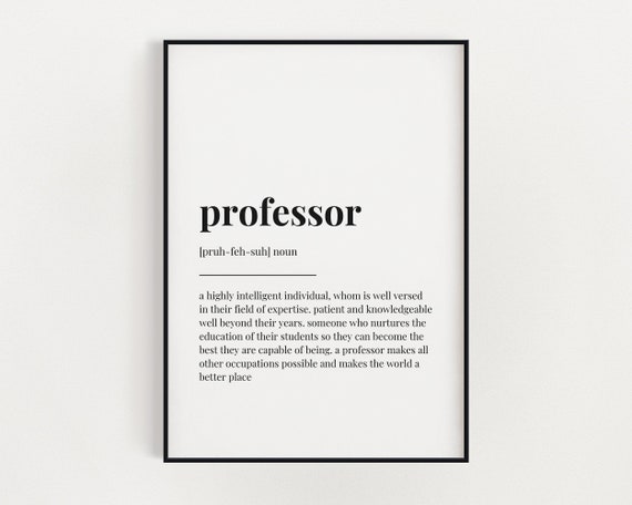PROFESSOR DEFINITION PRINT Digital Download Printable Wall | Etsy