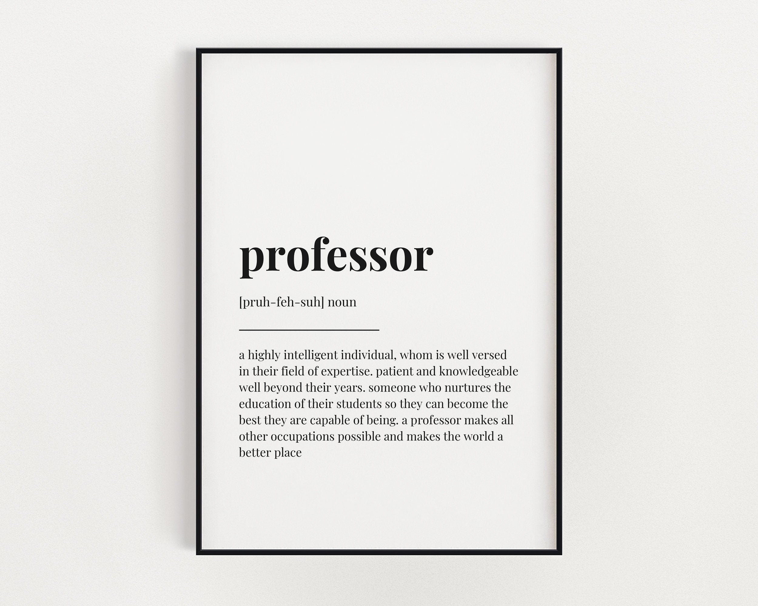 PROFESSOR DEFINITION PRINT | Digital Download | Printable Wall Art ...