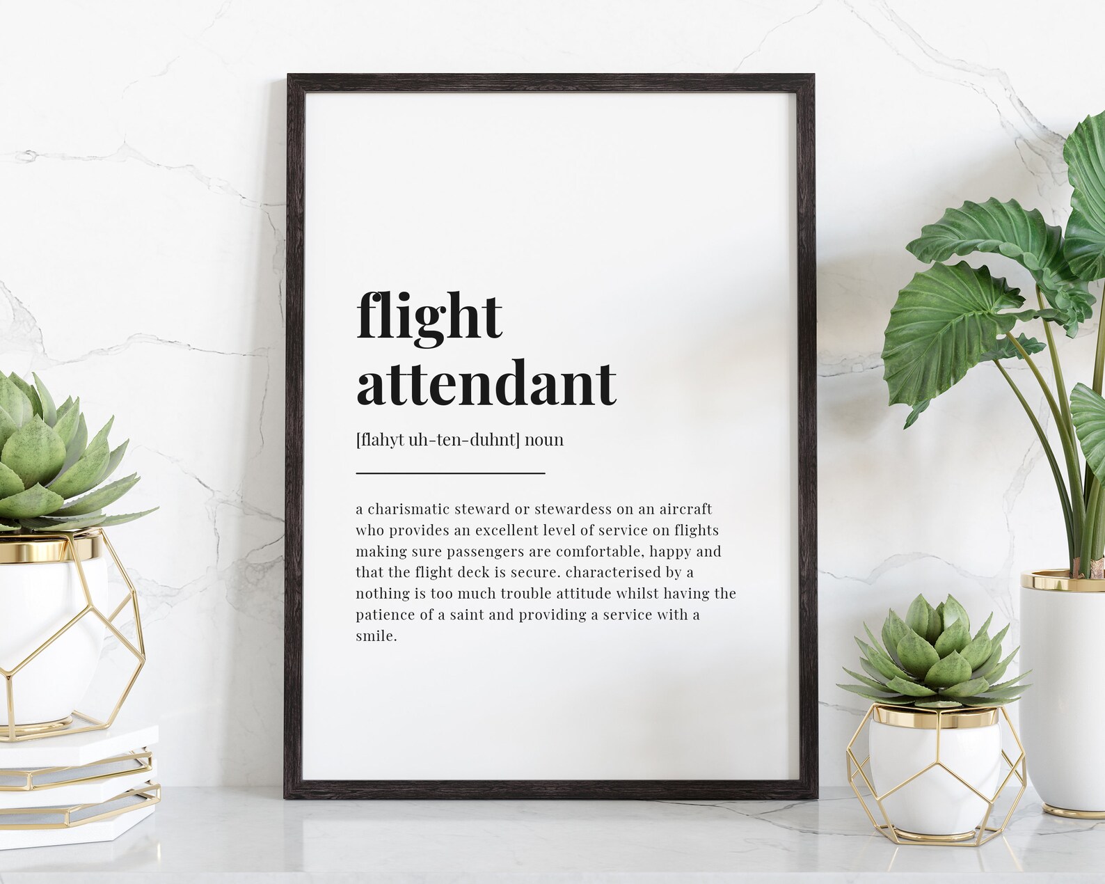 Printable Wall Art, Flight Attendant Meaning, Flight Attendant Gift ...