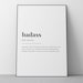 BADASS DEFINITION PRINT | Wall Art Print | Badass Print | Definition ...