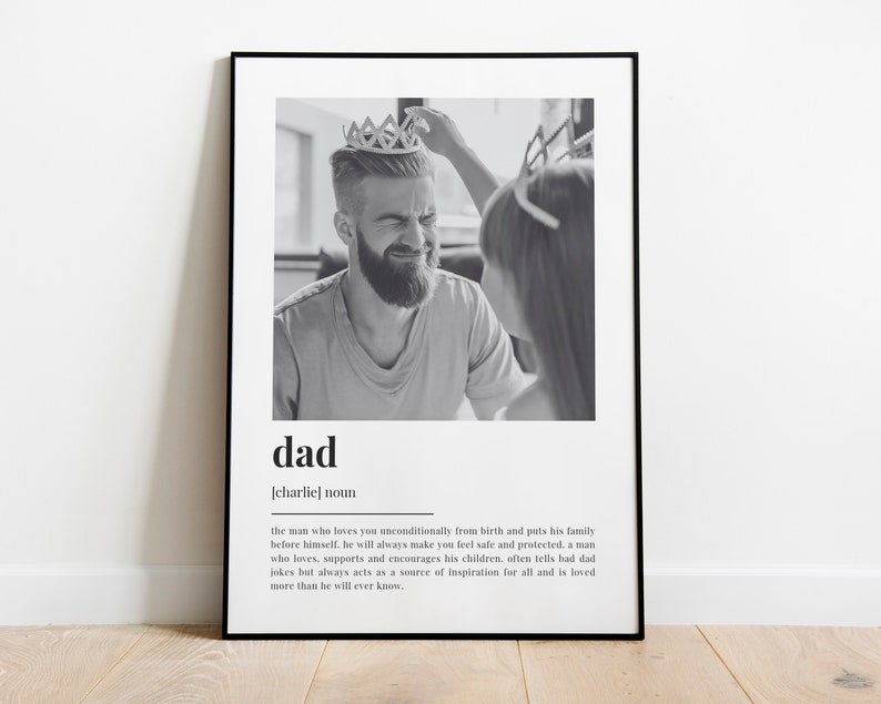 PERSONALISED DAD DEFINITION Print Wall Art Print Dad Gift - Etsy