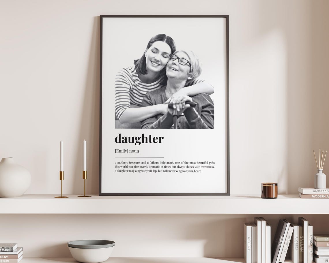 PERSONALISED DAUGHTER DEFINITION Print, Wall Art Print, Daughter Gift ...