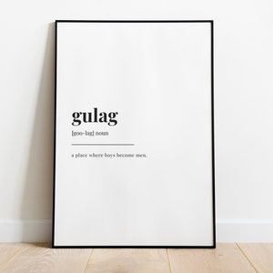 GULAG DEFINITION MEANING | Printable Wall Art | Gulag Print | Digital ...