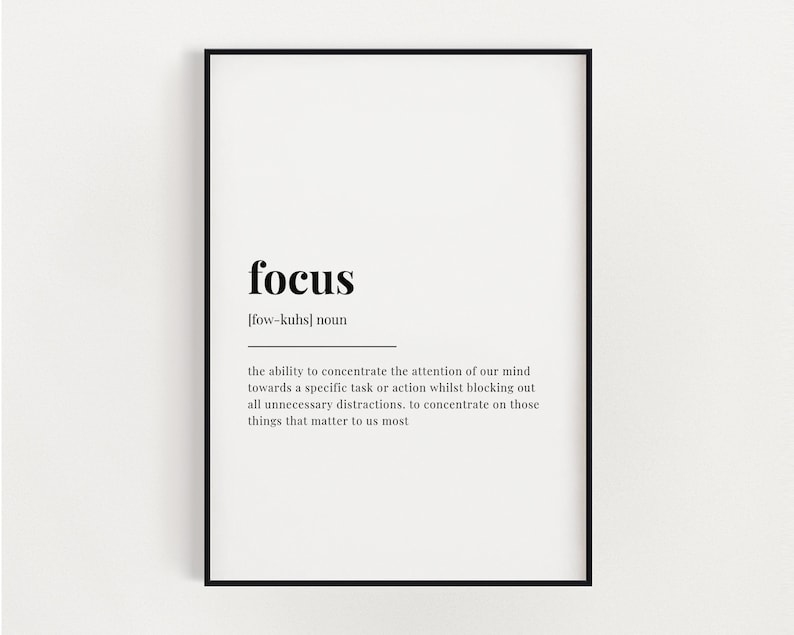 FOCUS DEFINITION PRINT Wall Art Print Focus Print - Etsy