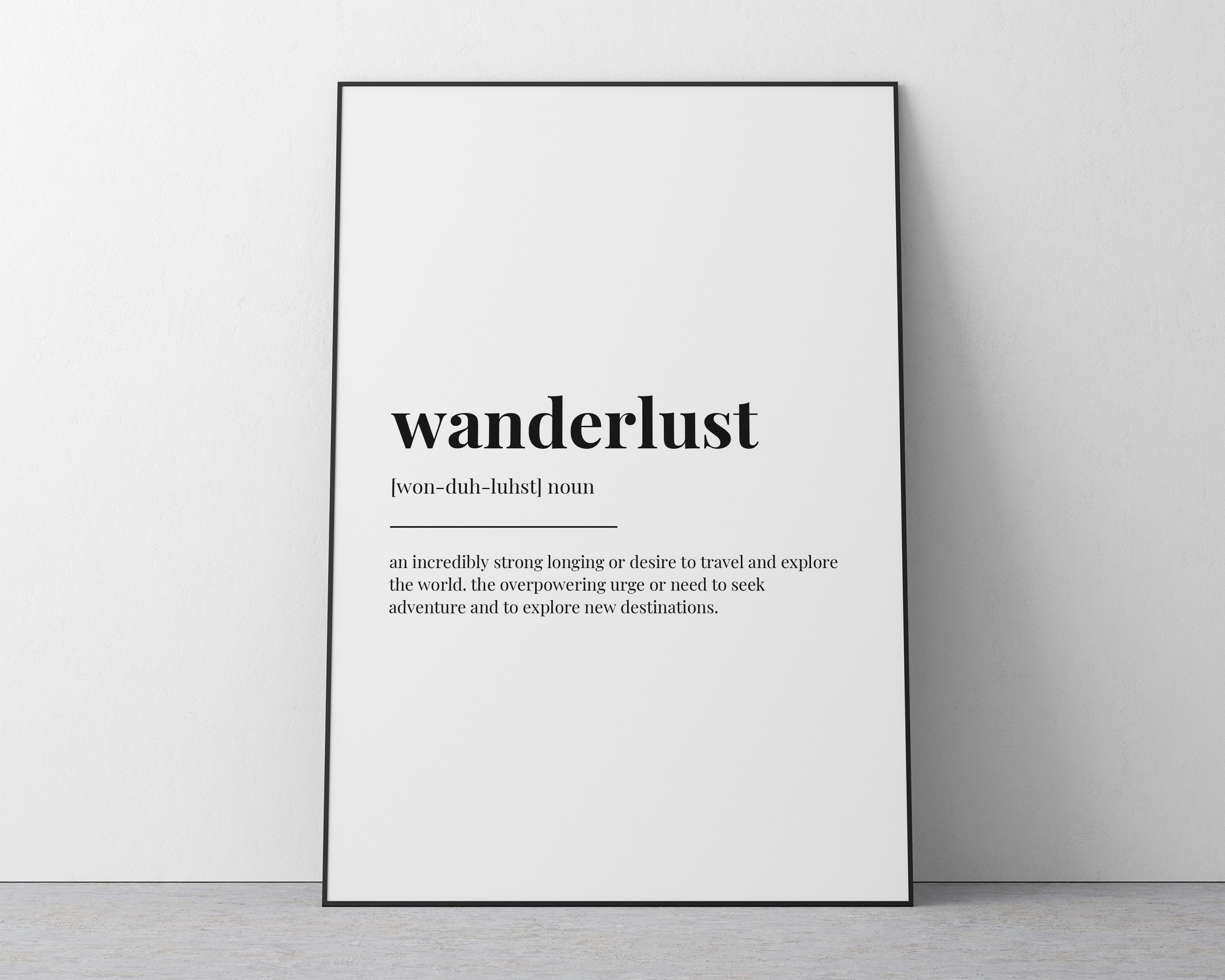 WANDERLUST DEFINITION PRINT Printable Wall Art Digital - Etsy