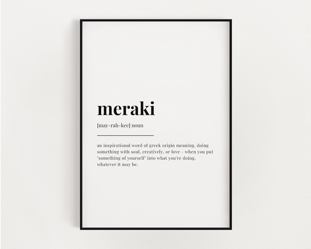 MERAKI DEFINITION MEANING | Digital Download | Printable Wall Art ...