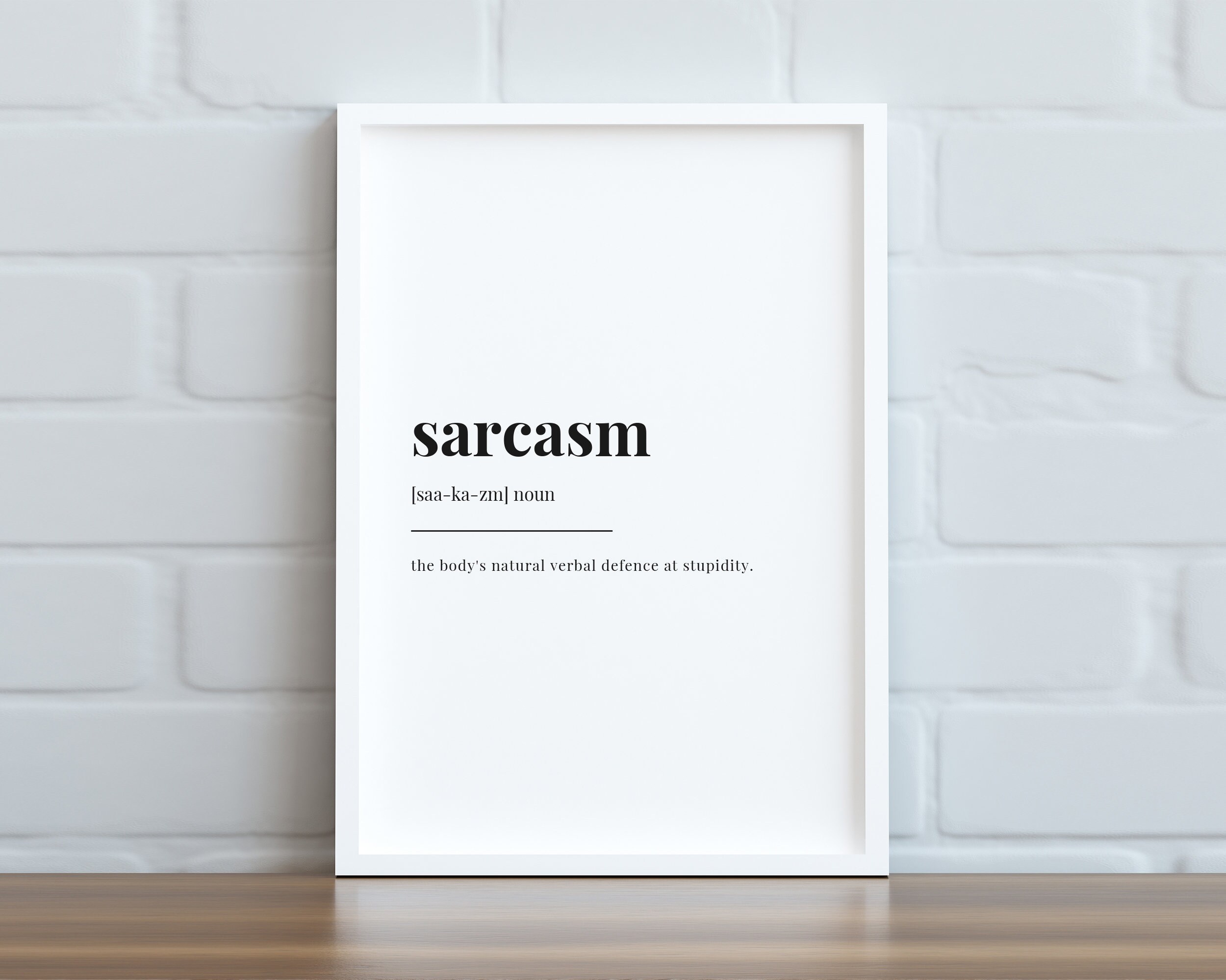 SARCASM DEFINITION PRINT | Wall Art Print | Sarcasm Print | Definition ...