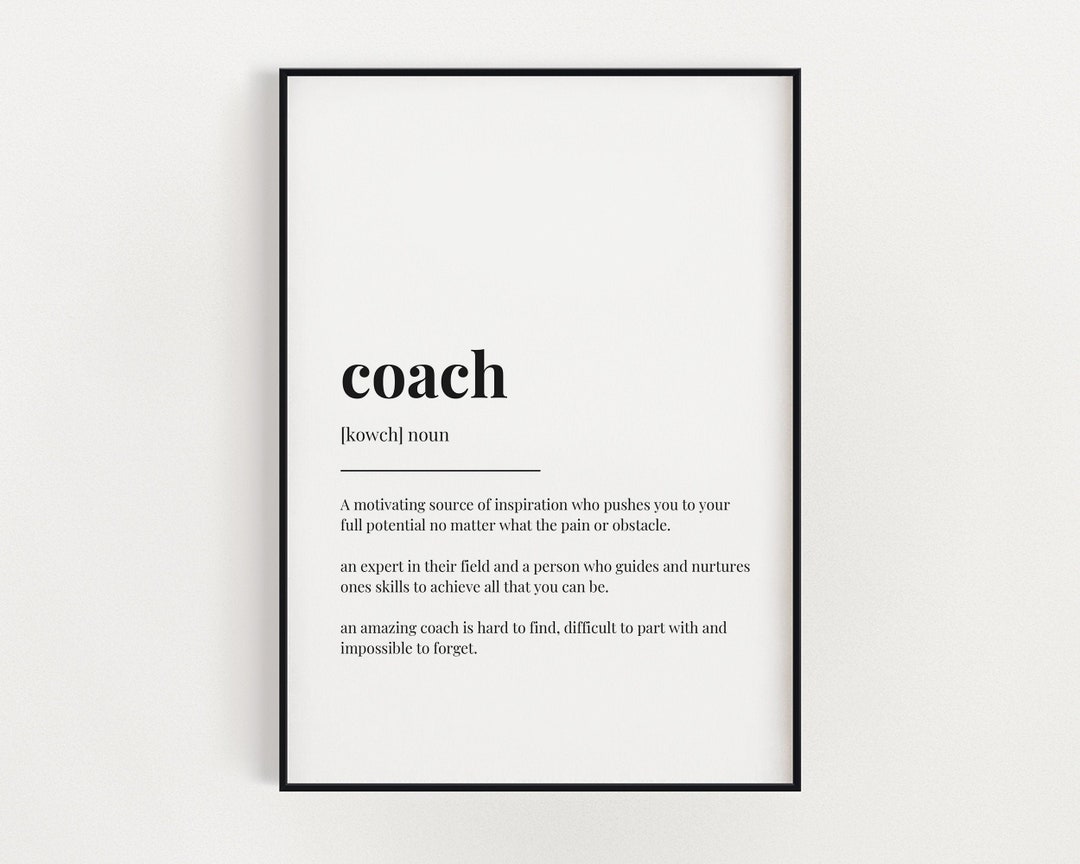 COACH DEFINITION PRINT Digital Download Printable Wall Art - Etsy UK