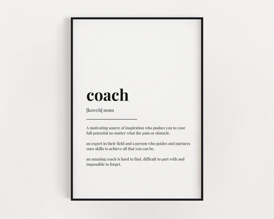 COACH DEFINITION PRINT Digital Download Printable Wall Art - Etsy UK