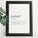 FOOTBALL DEFINITION PRINT | Printable Wall Art | Instant Download ...