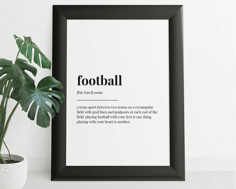 FOOTBALL DEFINITION PRINT Printable Wall Art Instant | Etsy