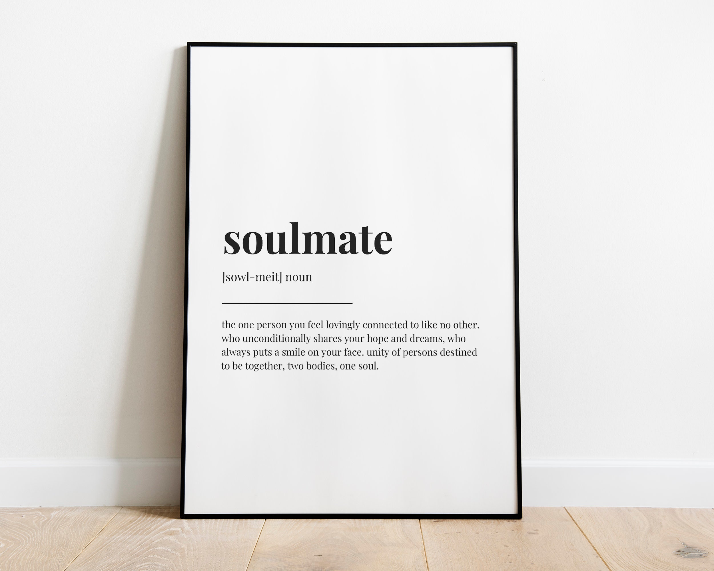 SOULMATE DEFINITION PRINT | Printable Wall Art | Instant Download ...