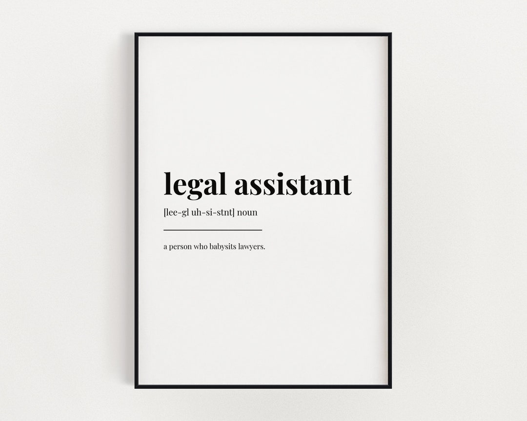 LEGAL ASSISTANT MEANING Print | Printable Wall Art | Gift for Legal ...