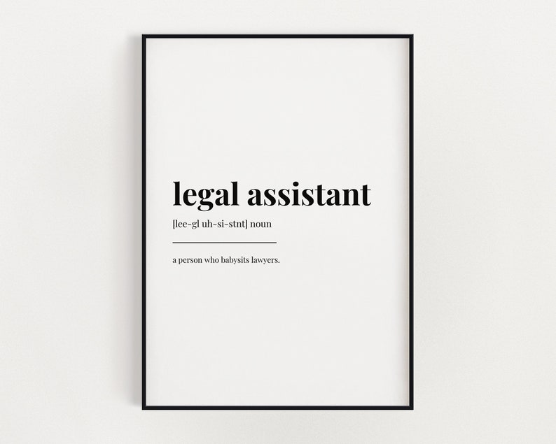 LEGAL ASSISTANT MEANING Print Printable Wall Art Gift for - Etsy