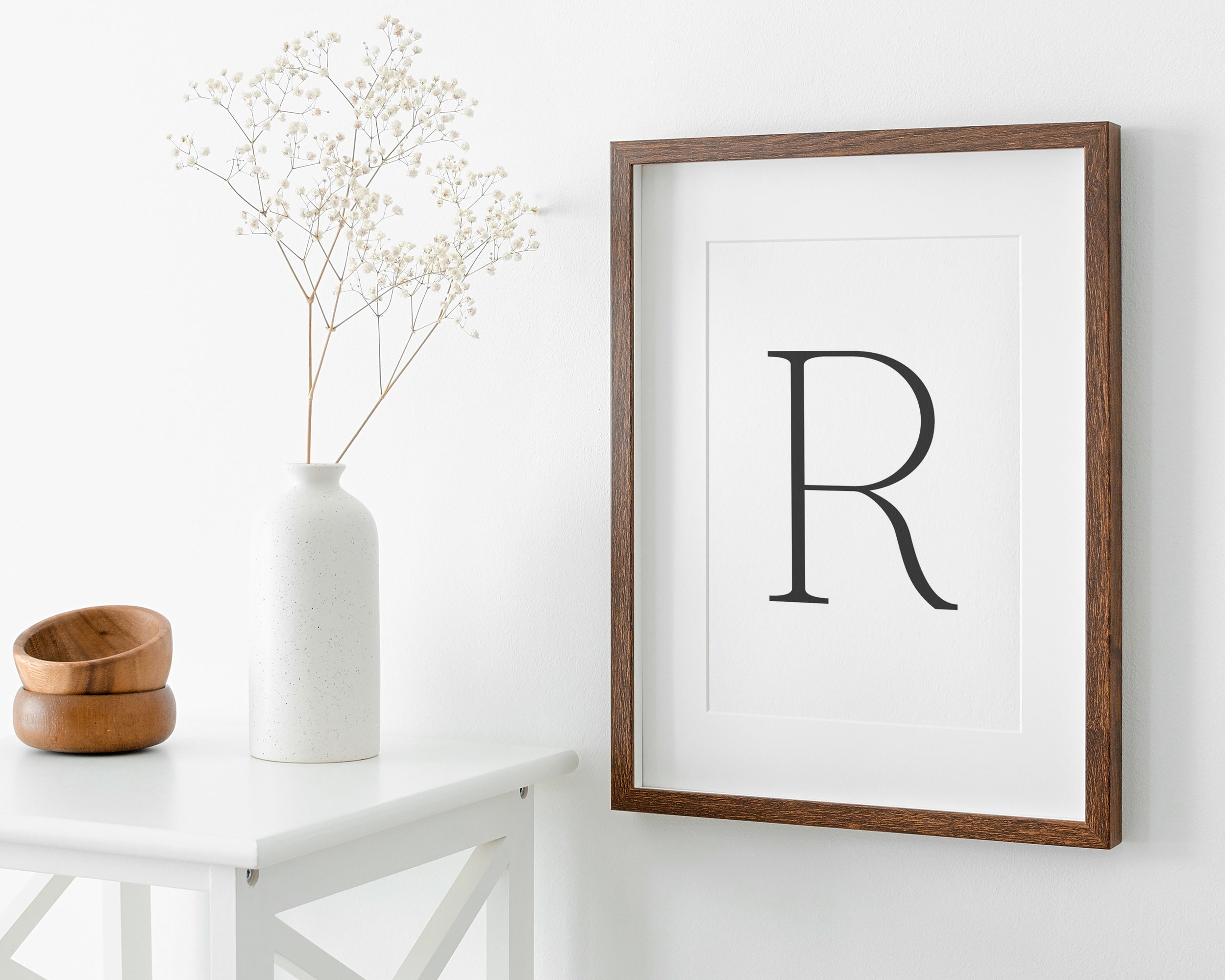 Letter R Typography Wall Decor Letter R Wall Art Print - Etsy