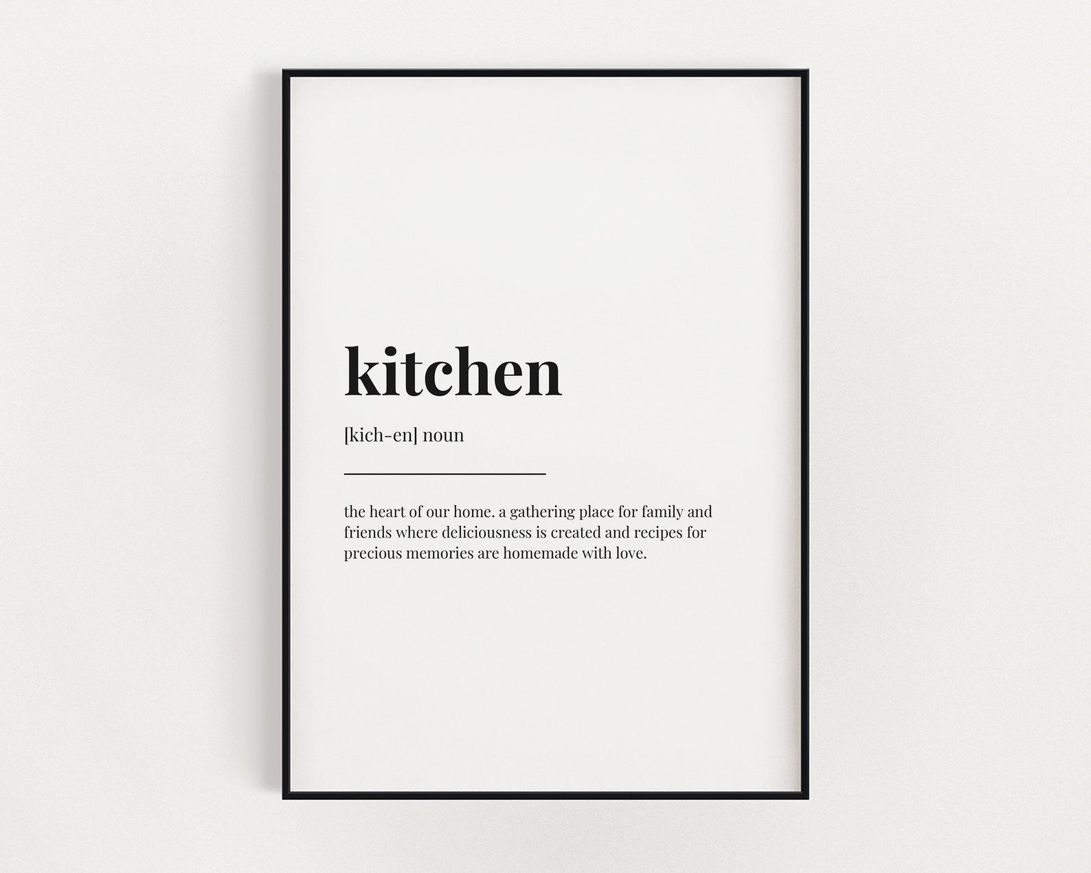 KITCHEN DEFINITION PRINT | Wall Art Print | Kitchen Print | Definition ...