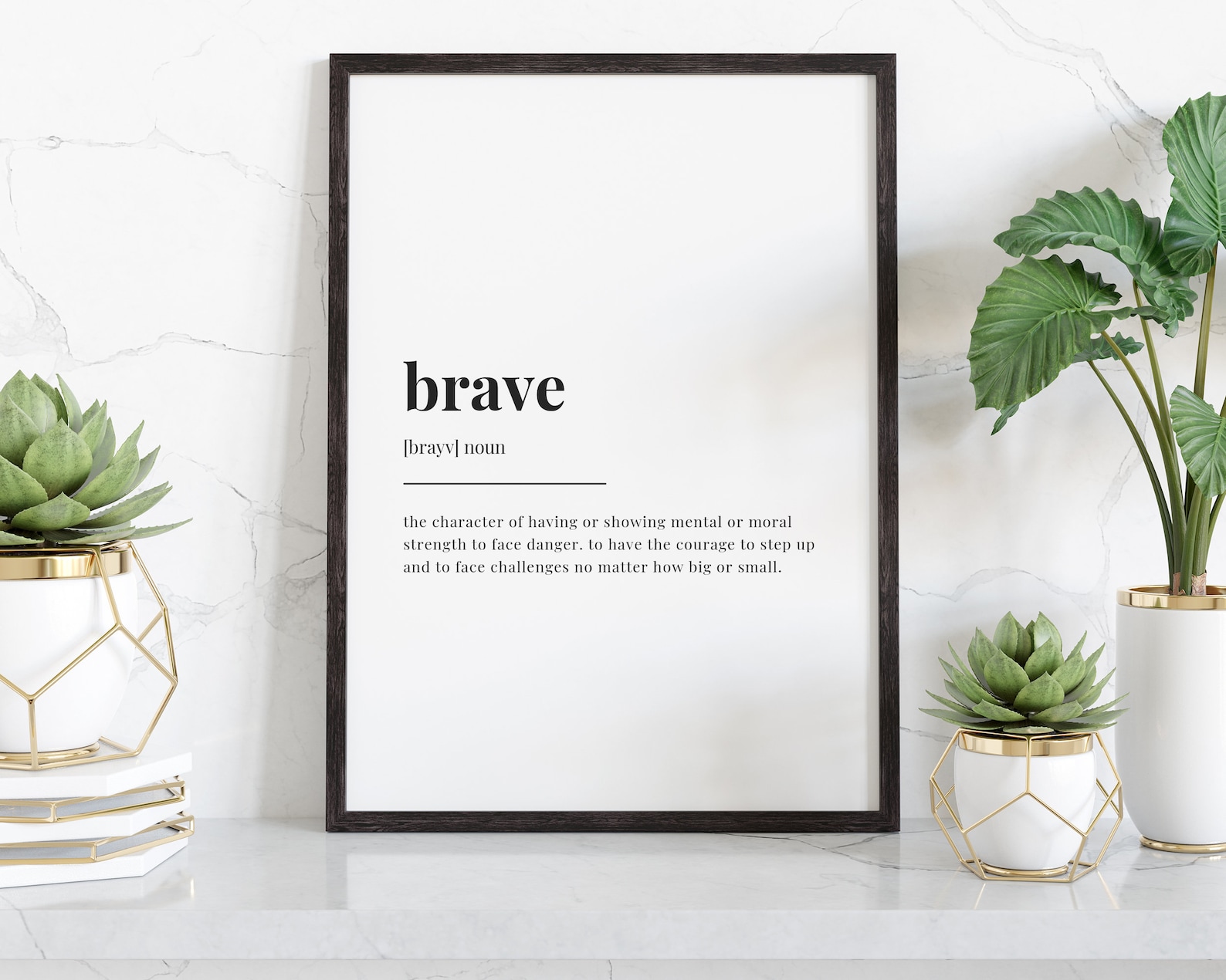 Brave Definition Meaning Printable Wall Art Wall Decor - Etsy