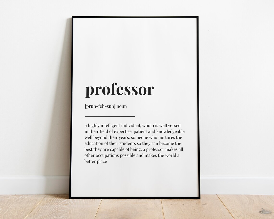 PROFESSOR DEFINITION PRINT | Digital Download | Printable Wall Art ...