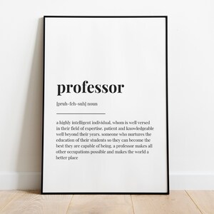 PROFESSOR DEFINITION PRINT | Digital Download | Printable Wall Art ...