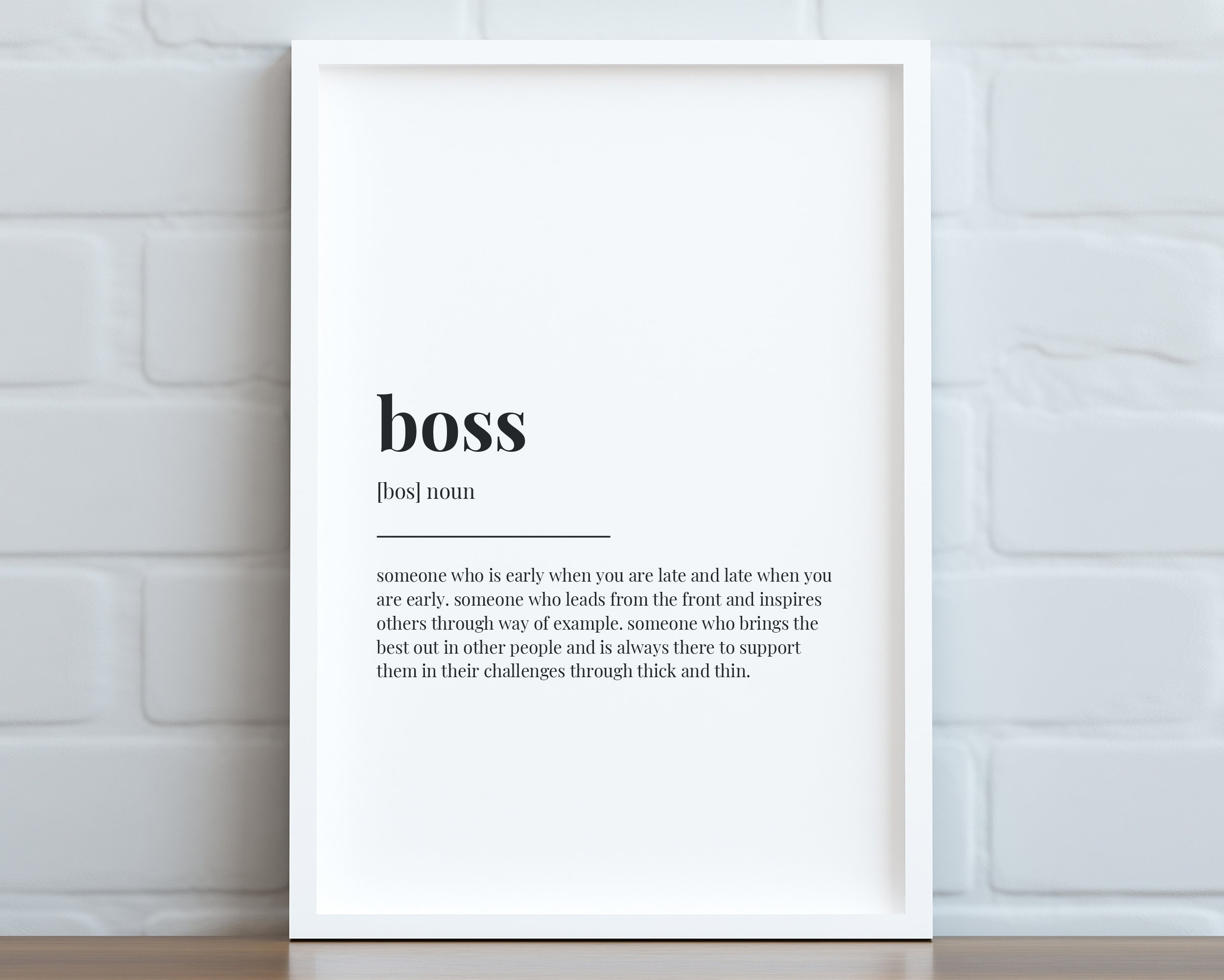 BOSS DEFINITION MEANING Printable Wall Art Gift for Boss - Etsy Australia