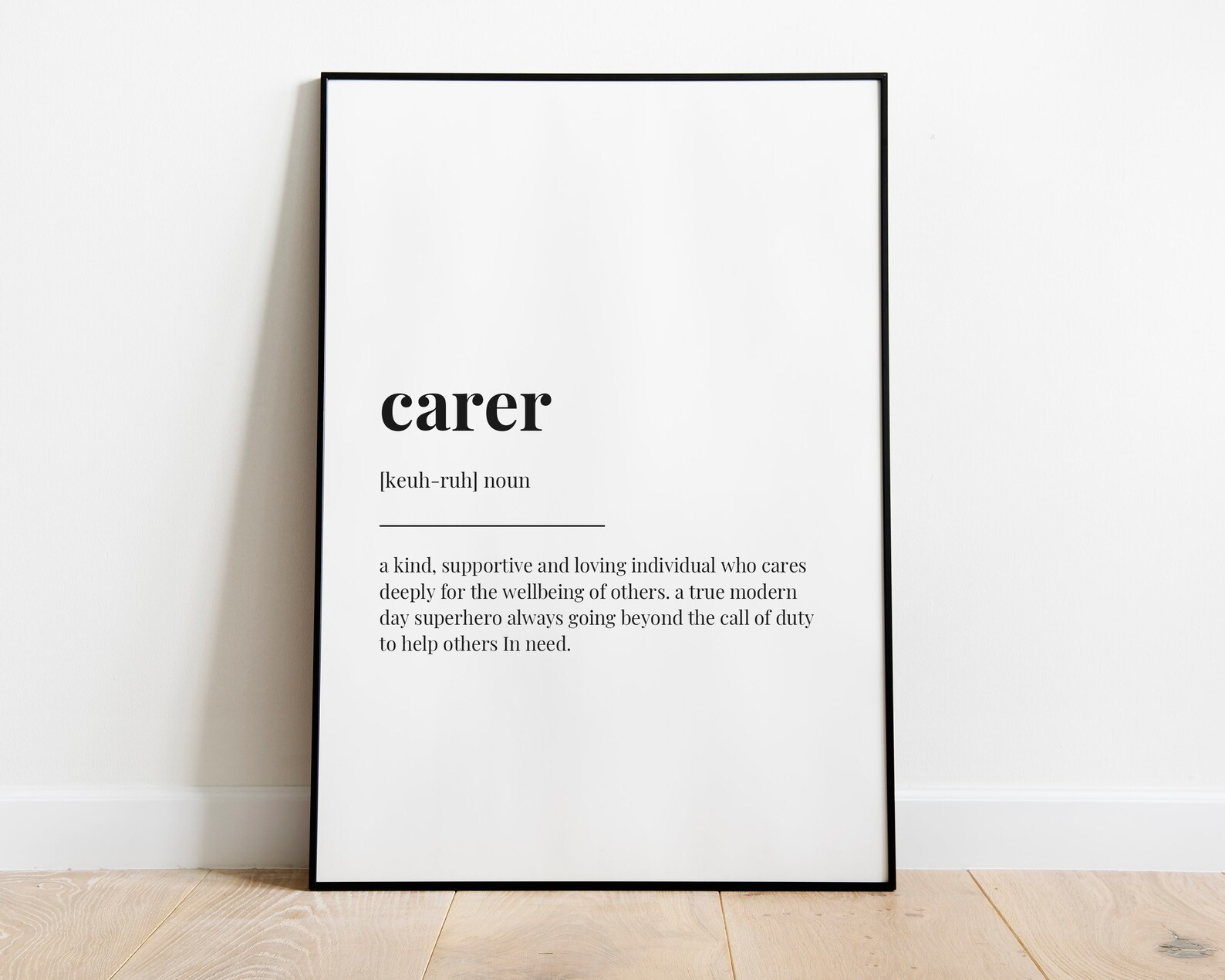 CARER DEFINITION MEANING | Instant Download | Printable Wall Art ...