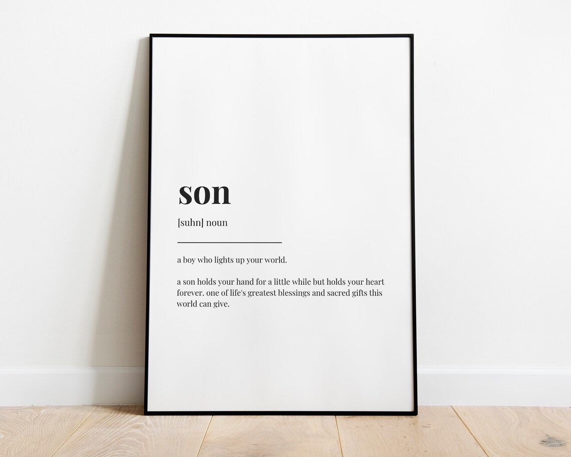 SON DEFINITION PRINT | Printable Wall Art | Instant Download ...