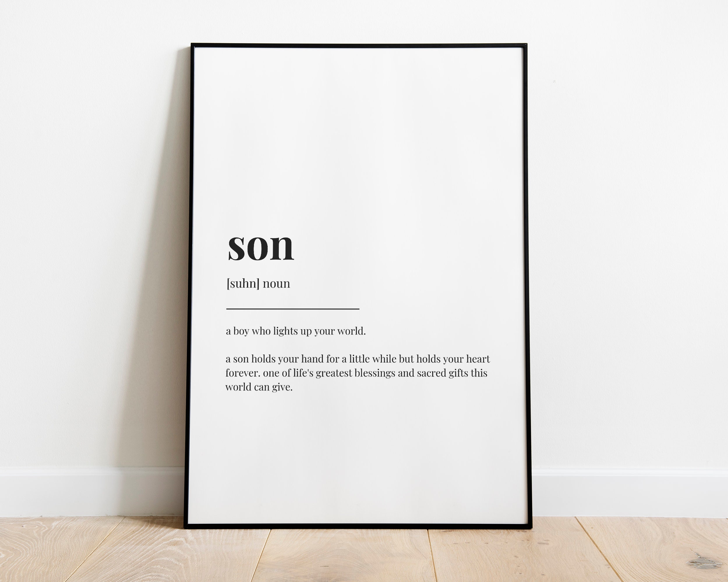 SON DEFINITION PRINT Printable Wall Art Instant Download - Etsy