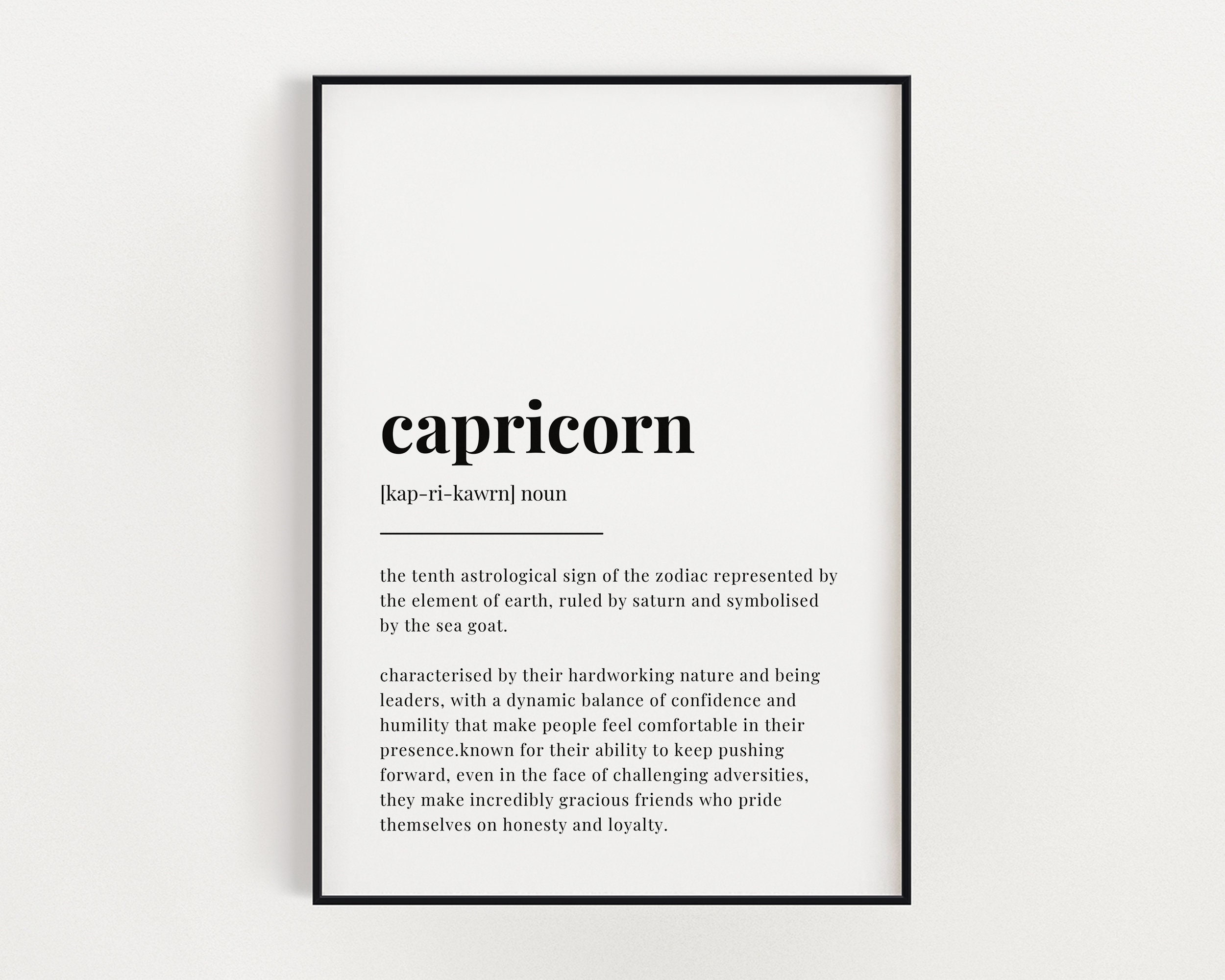 Instant Download Printable Wall Art Capricorn Definition | Etsy