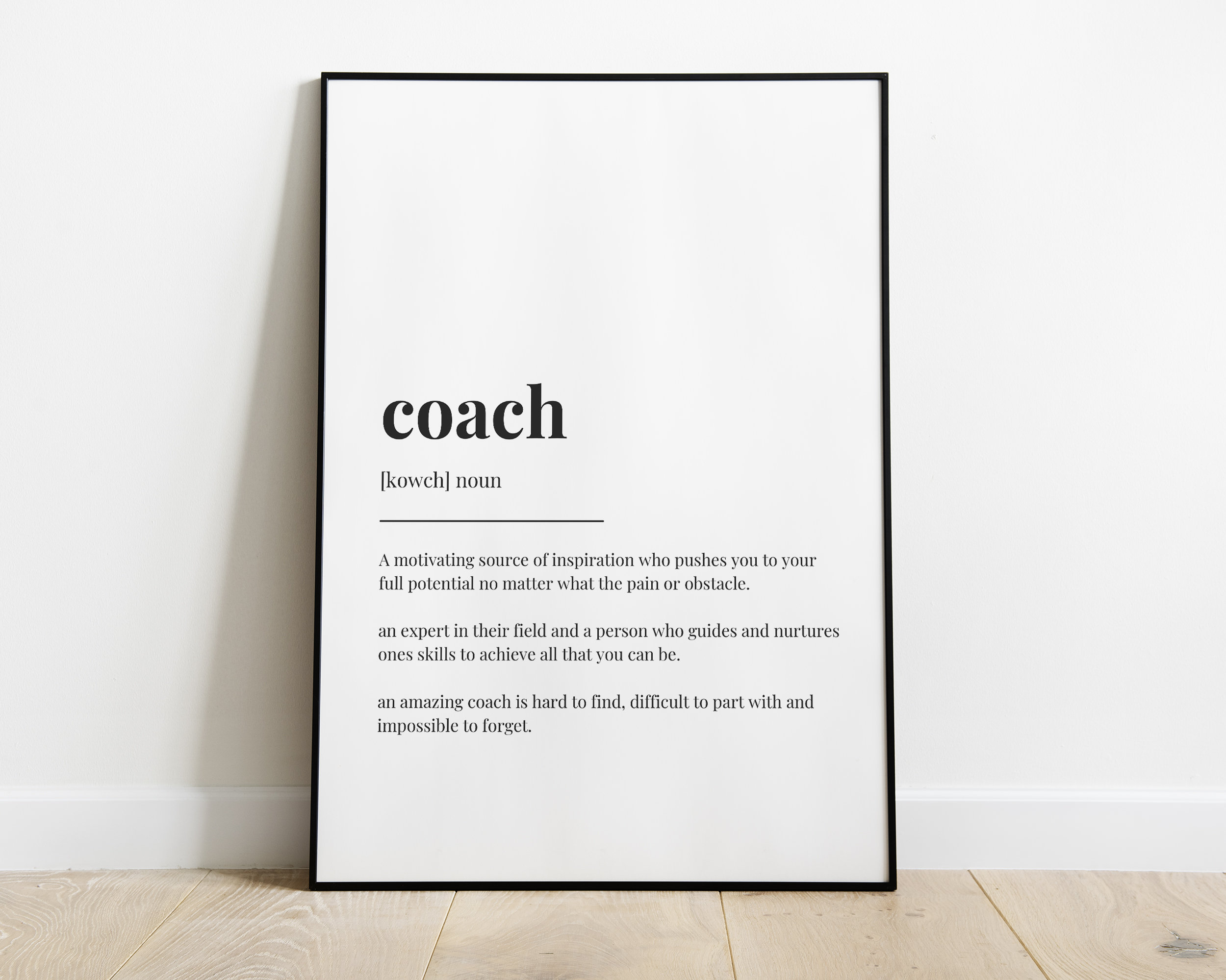 COACH DEFINITION PRINT Wall Art Print Coach Print - Etsy