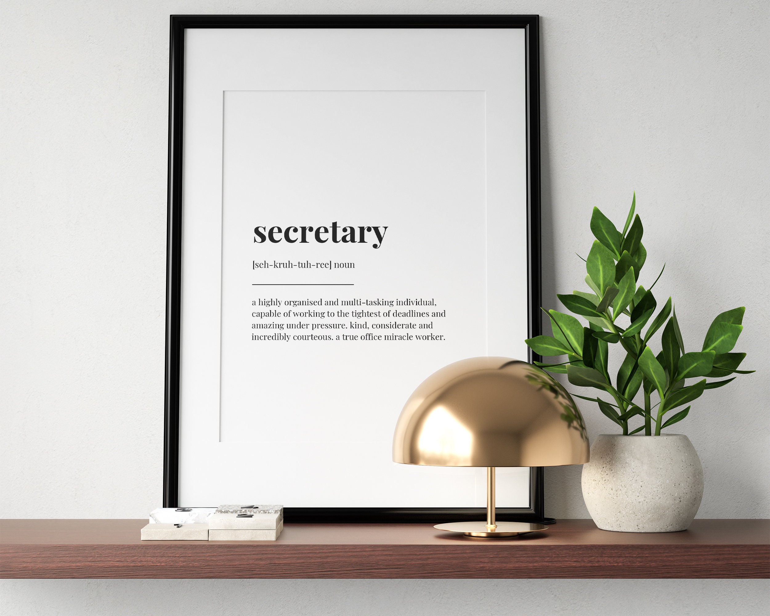 SECRETARY Definition Print, Wall Art Print, Definition Print, Quote ...