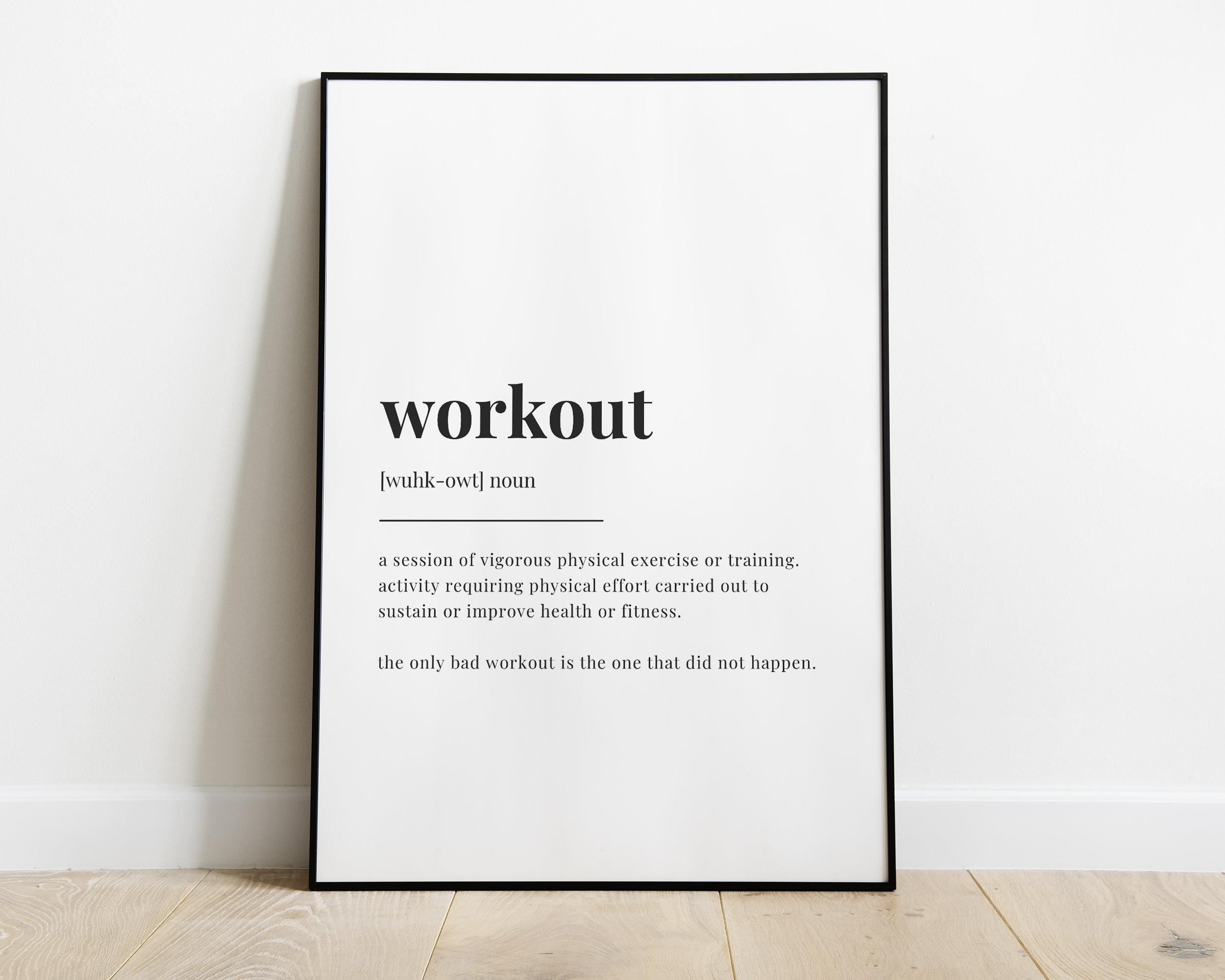 WORKOUT DEFINITION PRINT Wall Art Print workout Print | Etsy
