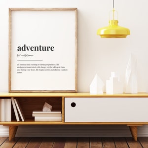 ADVENTURE DEFINITION MEANING | Printable Wall Art | Digital Download ...