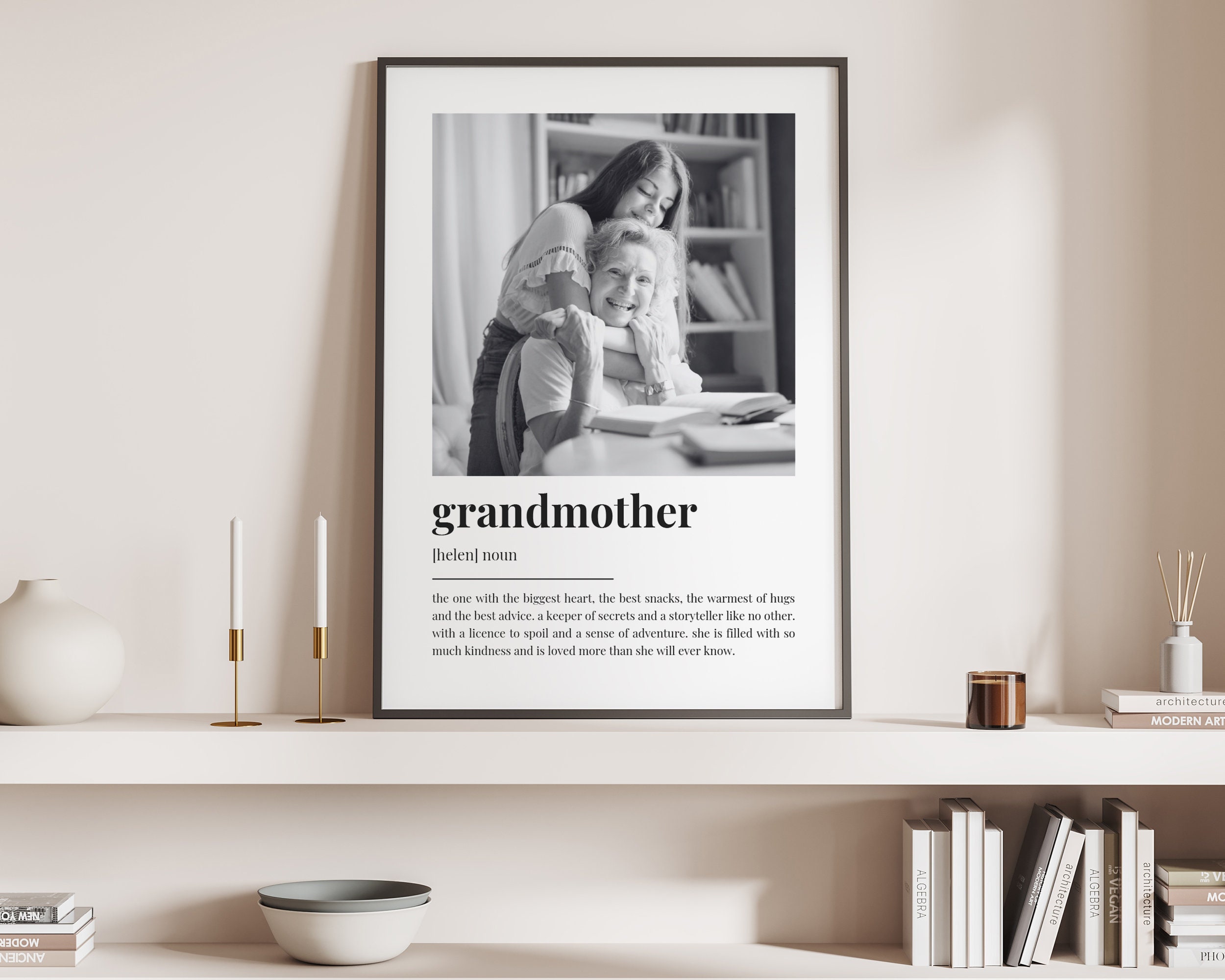 PERSONALISED GRANDMOTHER DEFINITION Print, Wall Art, Grandmother Gift ...