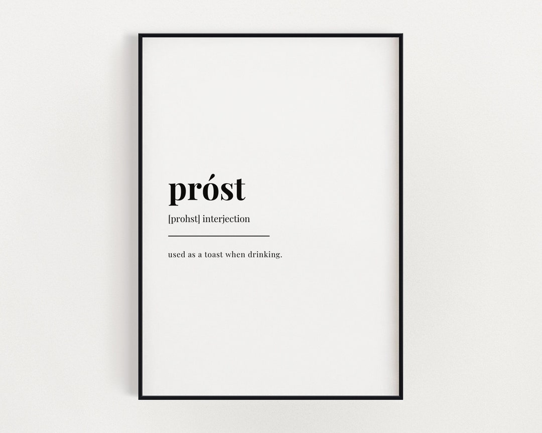 PROST DEFINITION PRINT | Wall Art Print | Prost Print | Definition ...