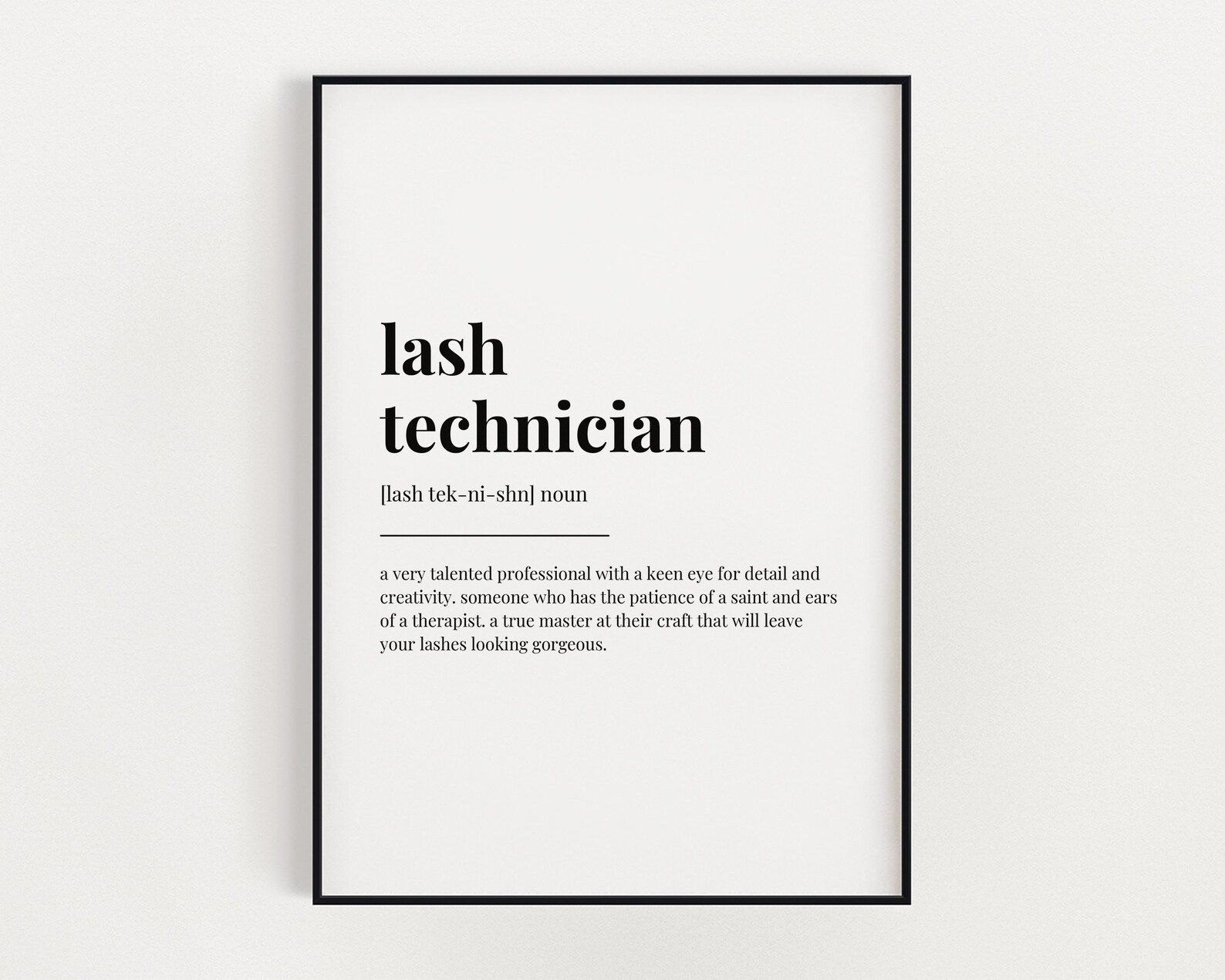 LASH TECHNICIAN MEANING Print | Printable Wall Art | Gift for Lash ...