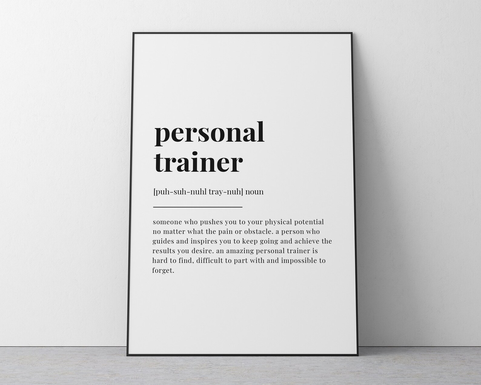 PERSONAL TRAINER PRINT | Wall Art Print | Personal Trainer Print ...