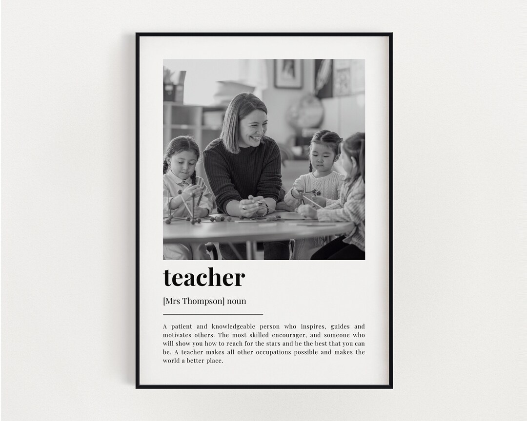PERSONALISED TEACHER DEFINITION Print | Wall Art Print | Teacher Gift ...