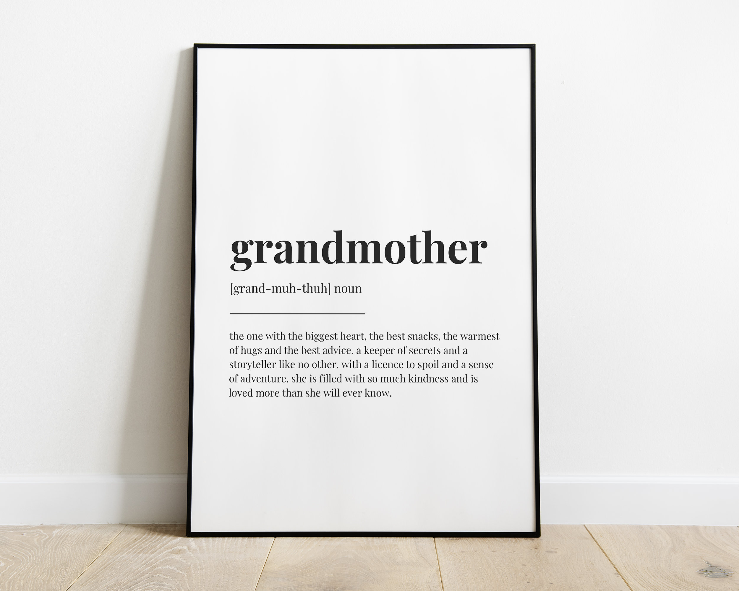 GRANDMOTHER DEFINITION PRINT Wall Art Print Definition - Etsy