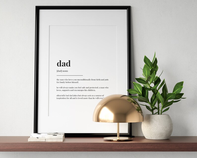 DAD QUOTE ART | Wall Art Print | Dad Gift | Dad Print | Definition ...