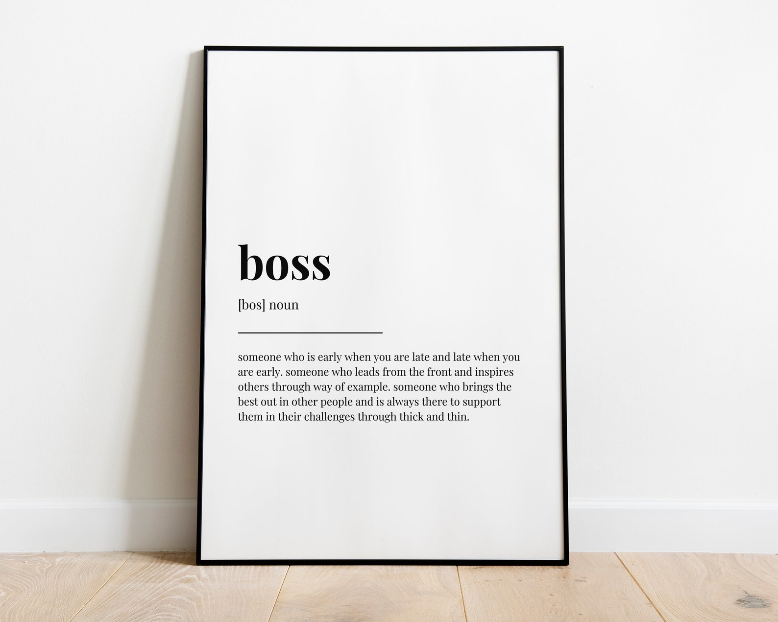 BOSS DEFINITION MEANING | Printable Wall Art | Gift for Boss | Instant ...