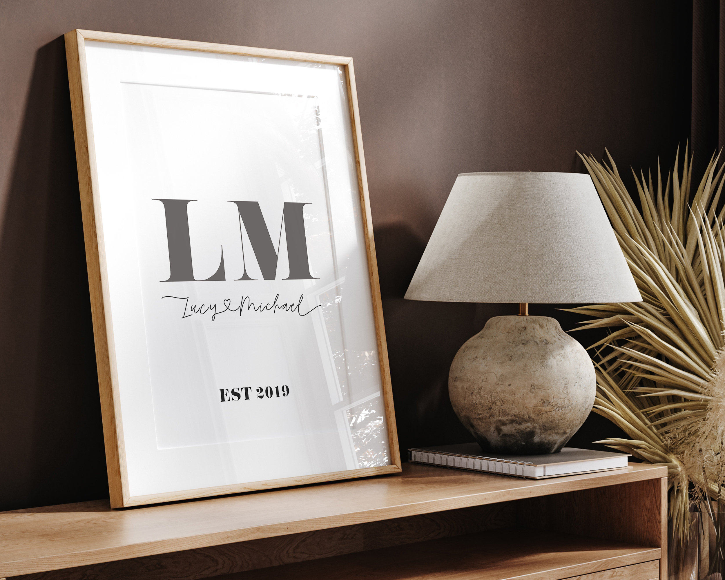 Personalised Initials Print | Custom Initials Print | Personalised ...
