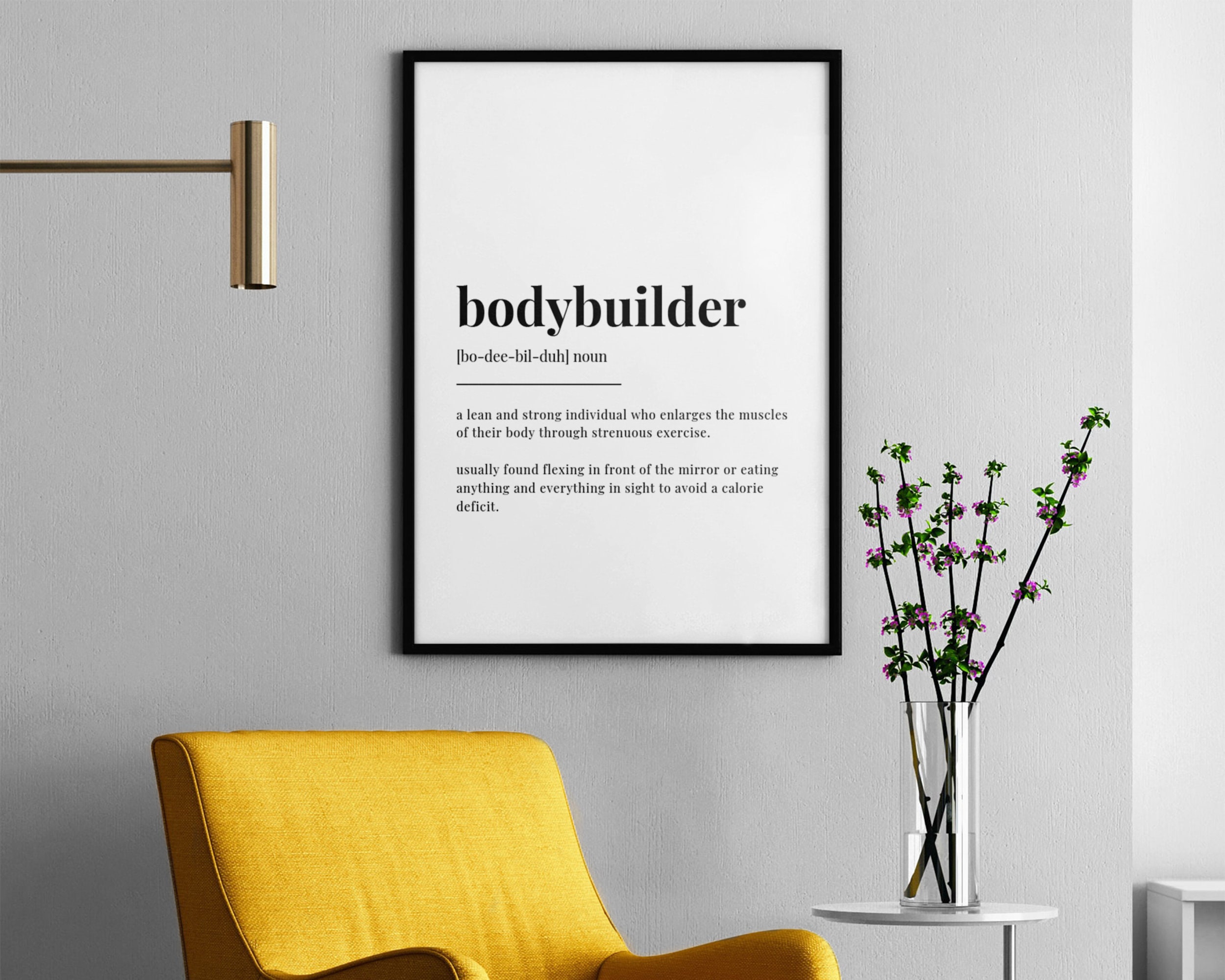 BODYBUILDER DEFINITION MEANING Printable Wall Art | Etsy