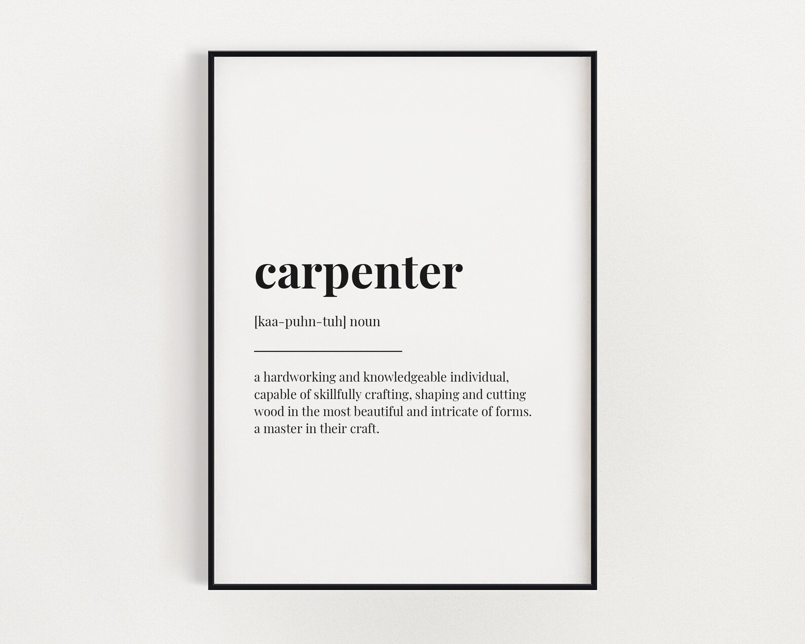 CARPENTER DEFINITION MEANING Printable Wall Art Definition - Etsy