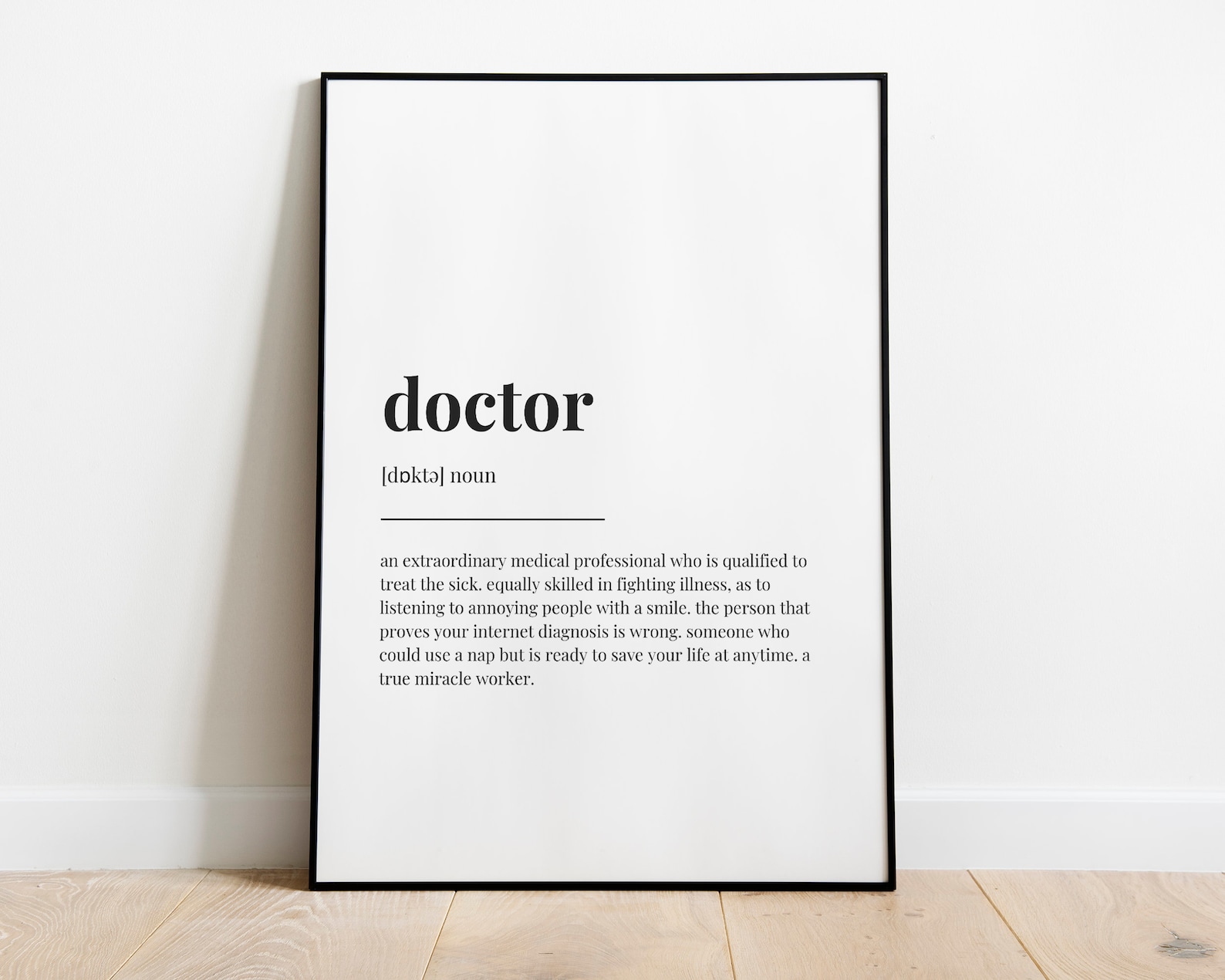 DOCTOR DEFINITION MEANING | Printable Wall Art | Doctor Gift | Digital ...