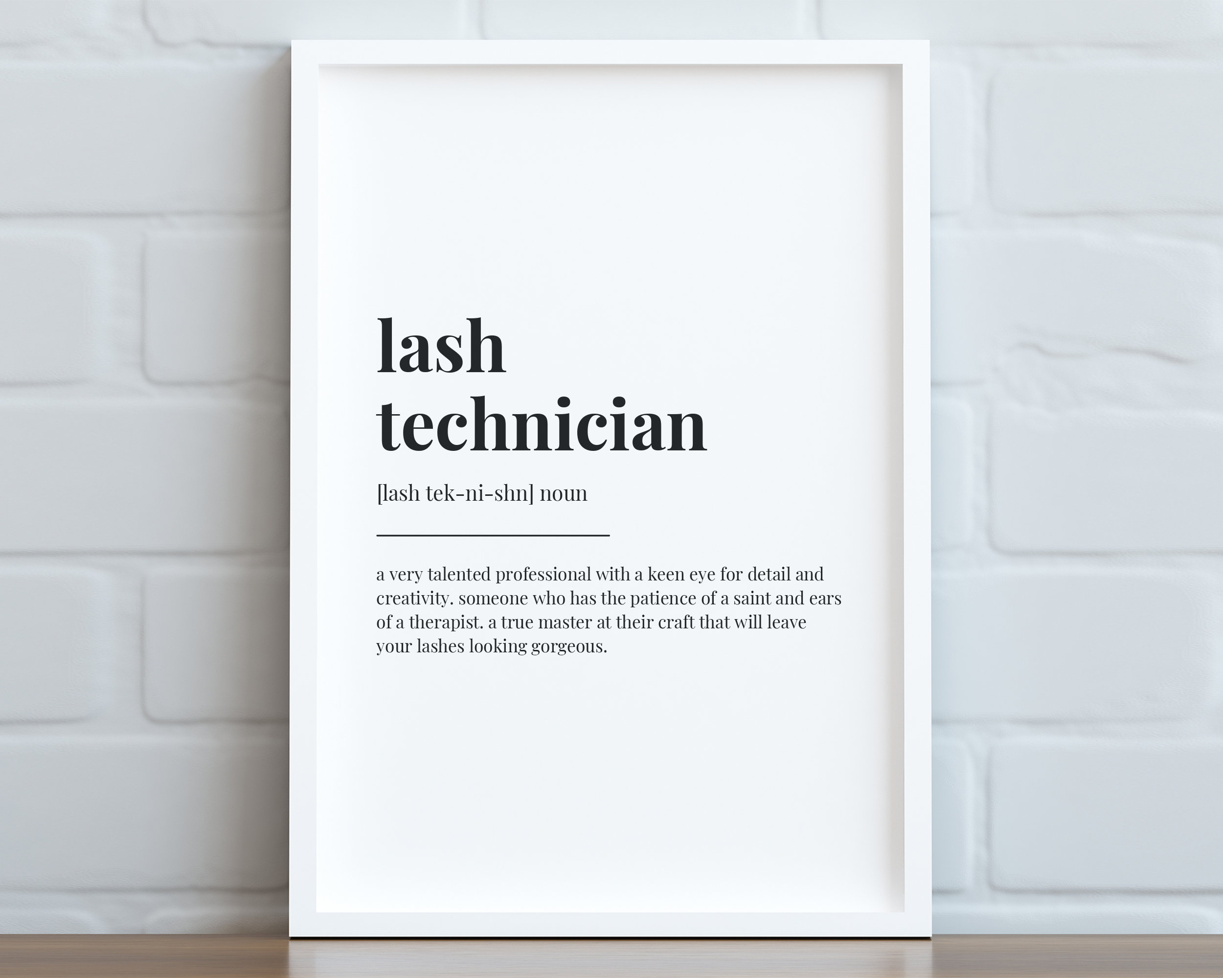 LASH TECHNICIAN MEANING Print Printable Wall Art Gift for - Etsy