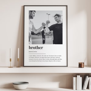 PERSONALISED BROTHER DEFINITION Print | Wall Art Print | Brother Gift ...