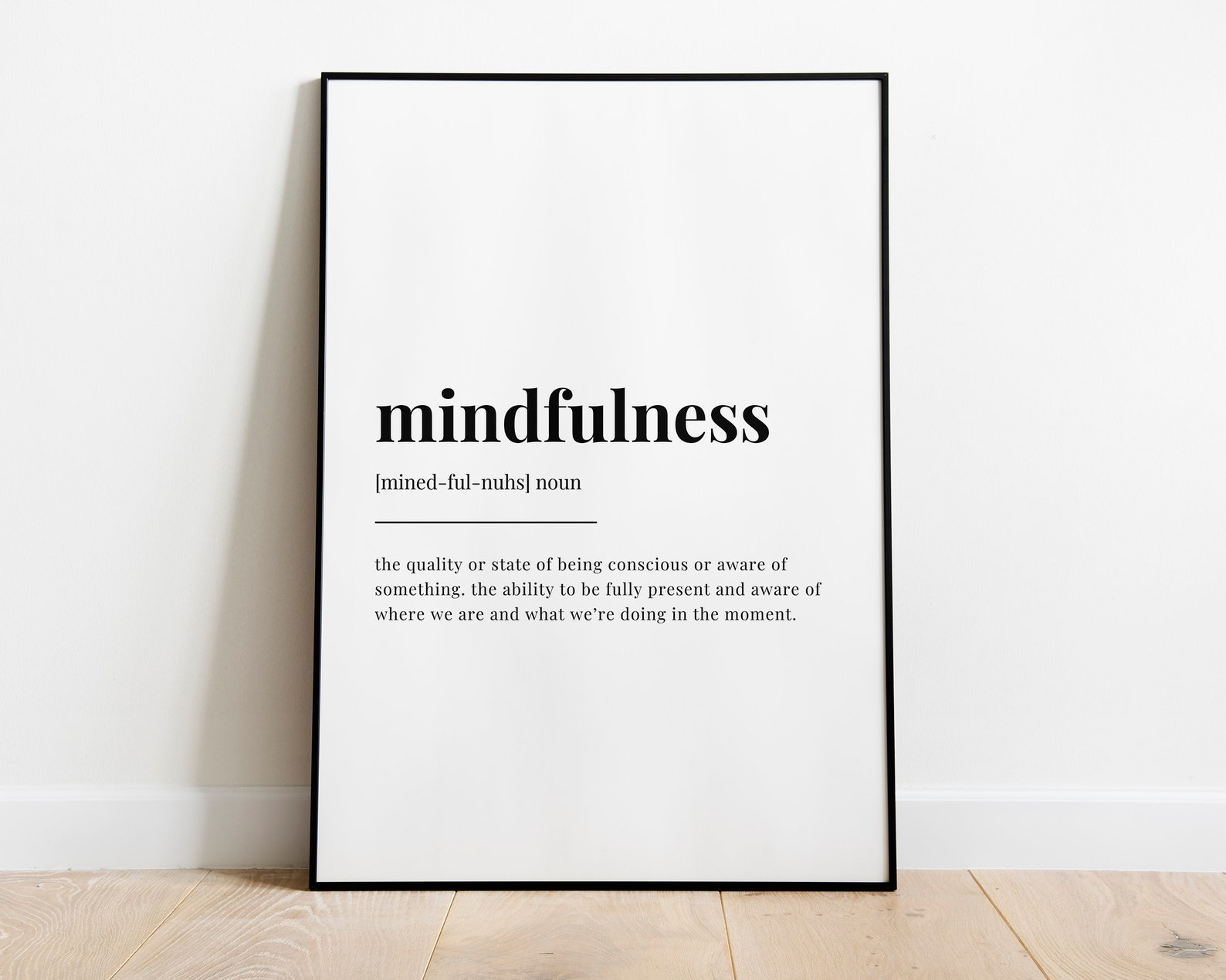 Mindfulness Definition Meaning | Printable Wall Art | Wall Decor ...