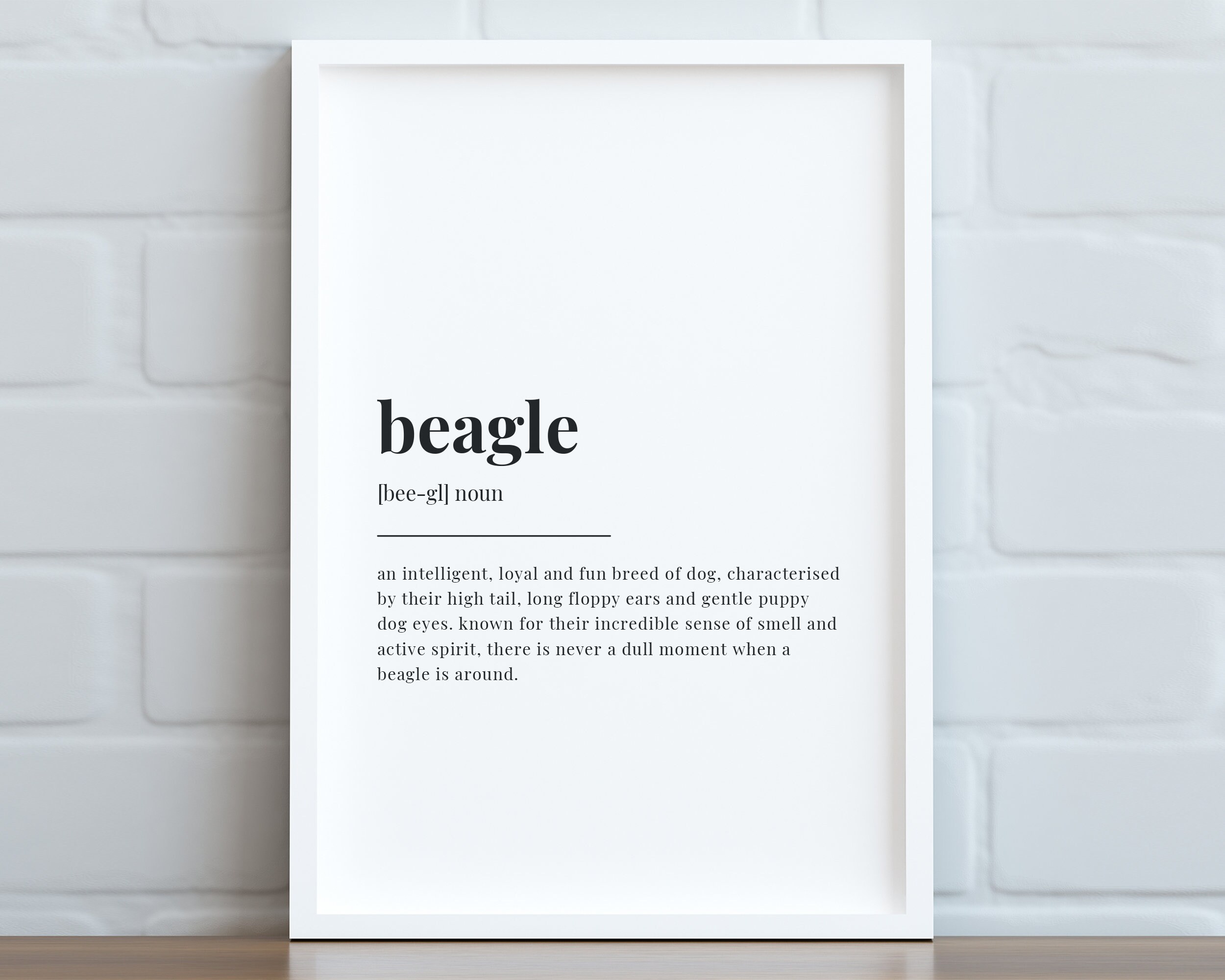 BEAGLE DEFINITION MEANING | Printable Wall Art| Beagle Print ...
