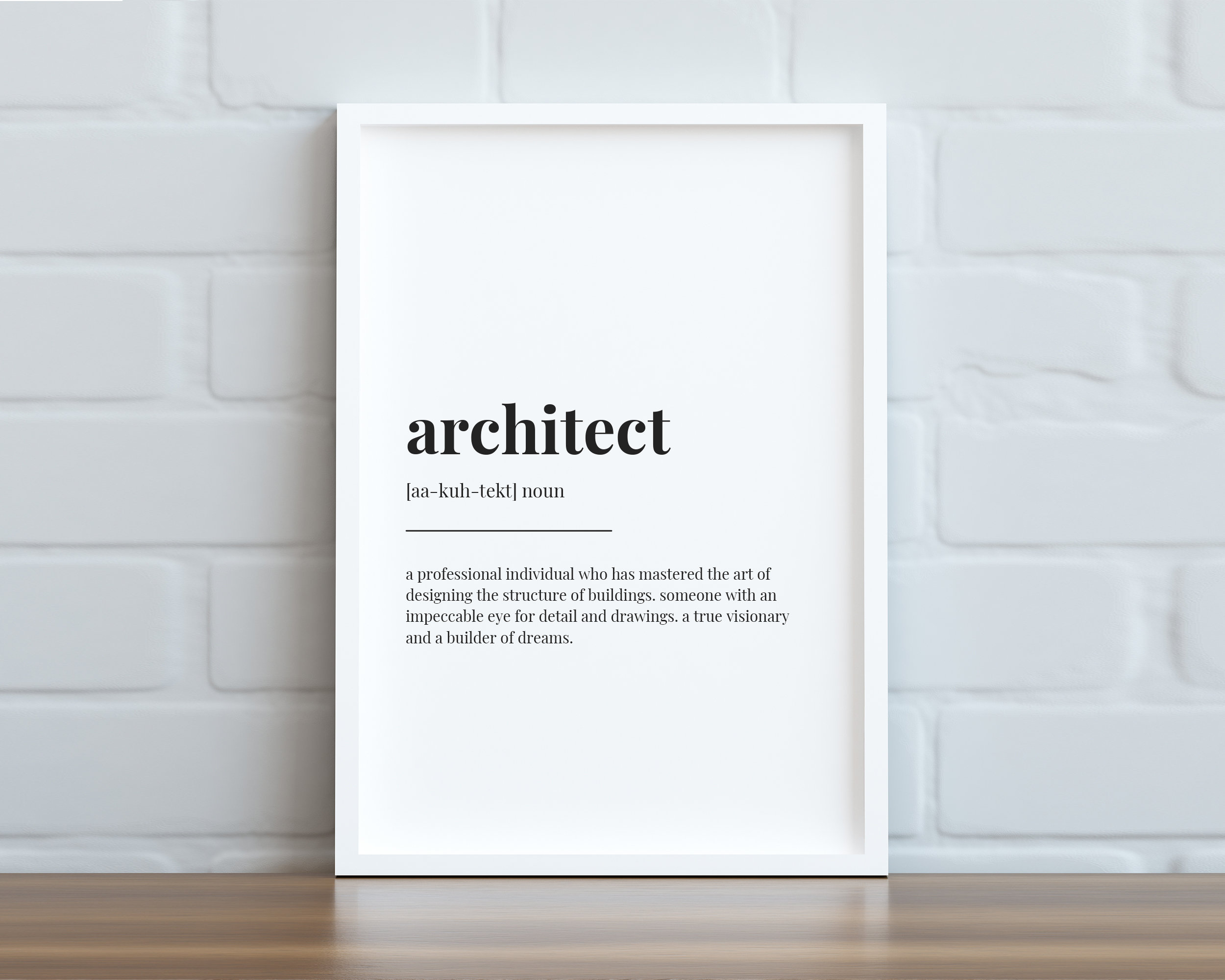 ARCHITECT DEFINITION PRINT Wall Art Print Architect Print | Etsy
