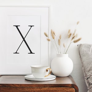 Letter X Typography Wall Art | Letter X Wall Art Print | Home Decor ...